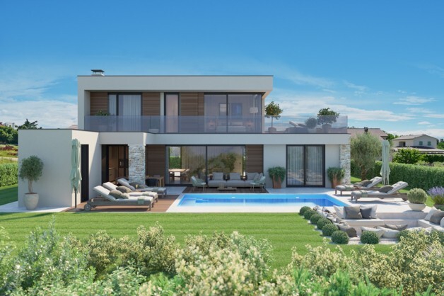 Attraktive moderne Villa im Bau mit Meerblick in Ka telir-Labinci ...